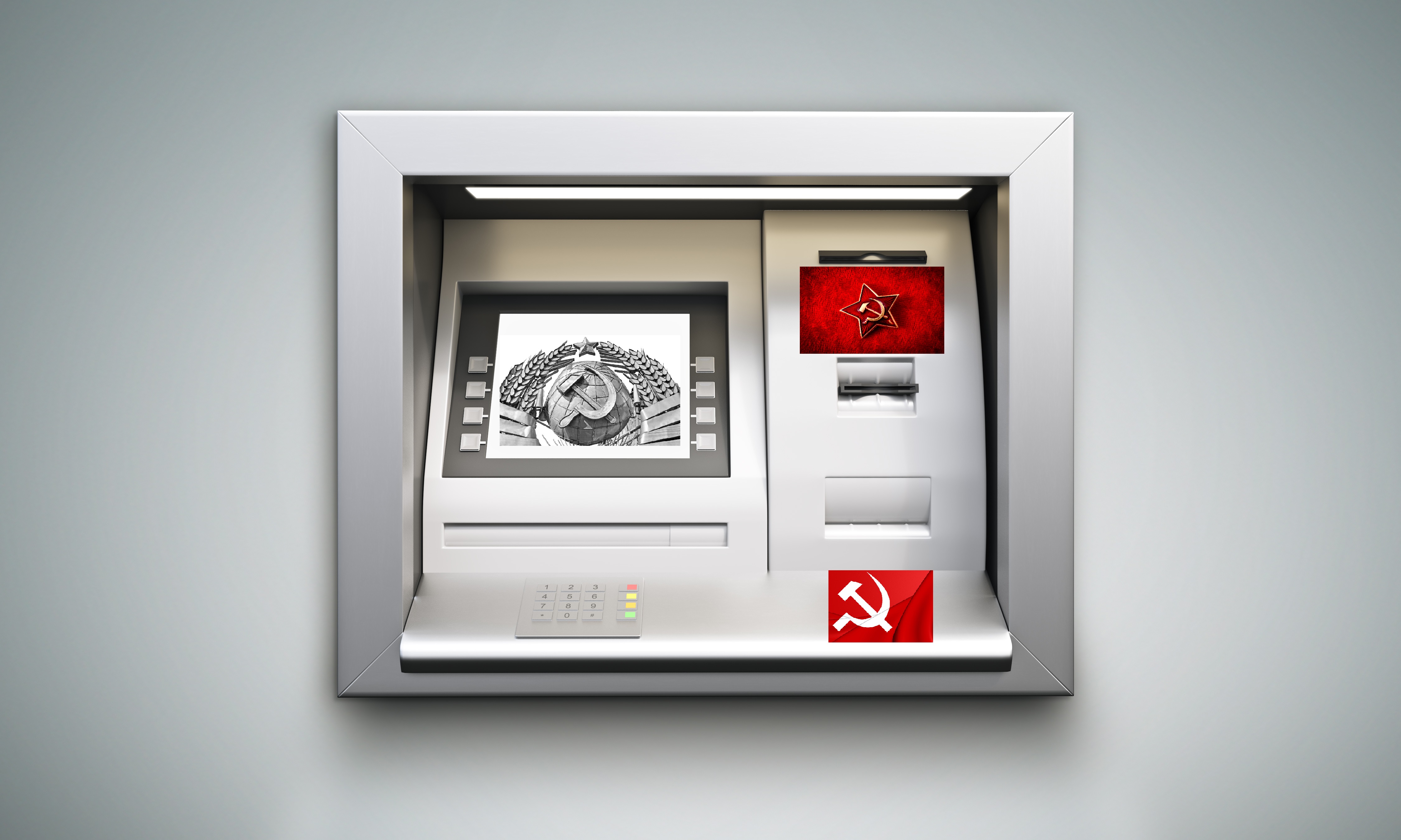 ATM machine grey background | Nova24TV