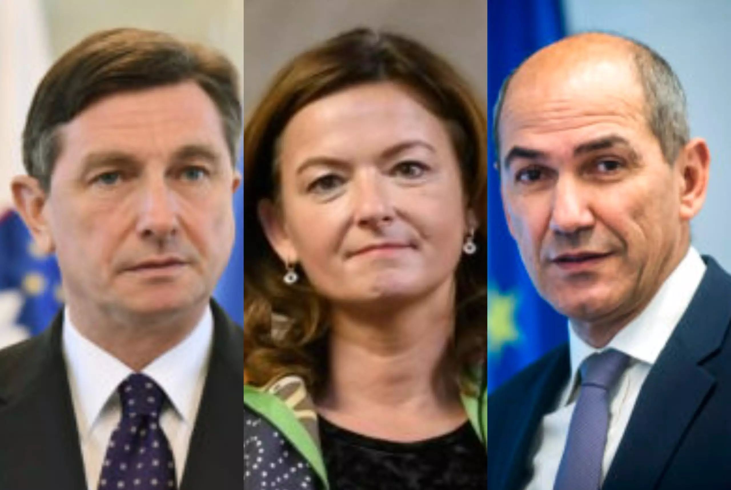 Predsednik RS Borut Pahor, predsednica SD Tanja Fajon in premier Janez ...