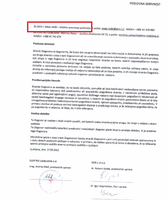 Novi šef Gen-I je Maks Helbl, mož generalne sekretarke Golobove vlade ...