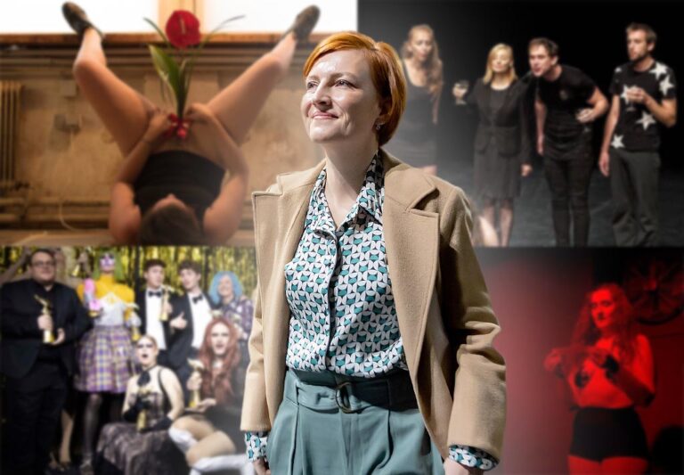 Kontroverzna “umetnica” Olja Grubić v Moderni galeriji razkazovala ...