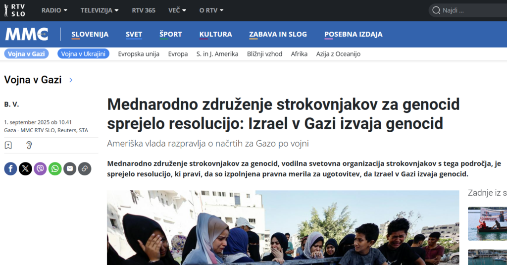 Skupina aktivistov je vsilila sporno resolucijo o domnevnem genocidu Izraela, RTV jo nekritično ...
